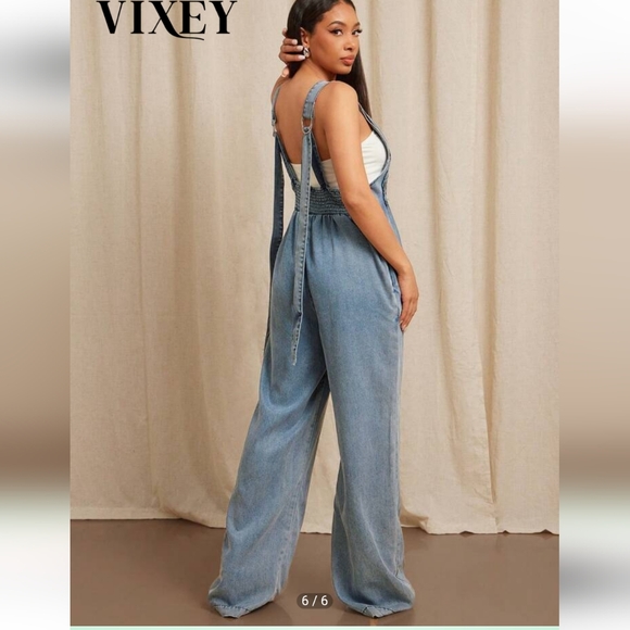 Vix | Jeans | Vix Blue Denim Overalls Classic Straightleg | Poshmark